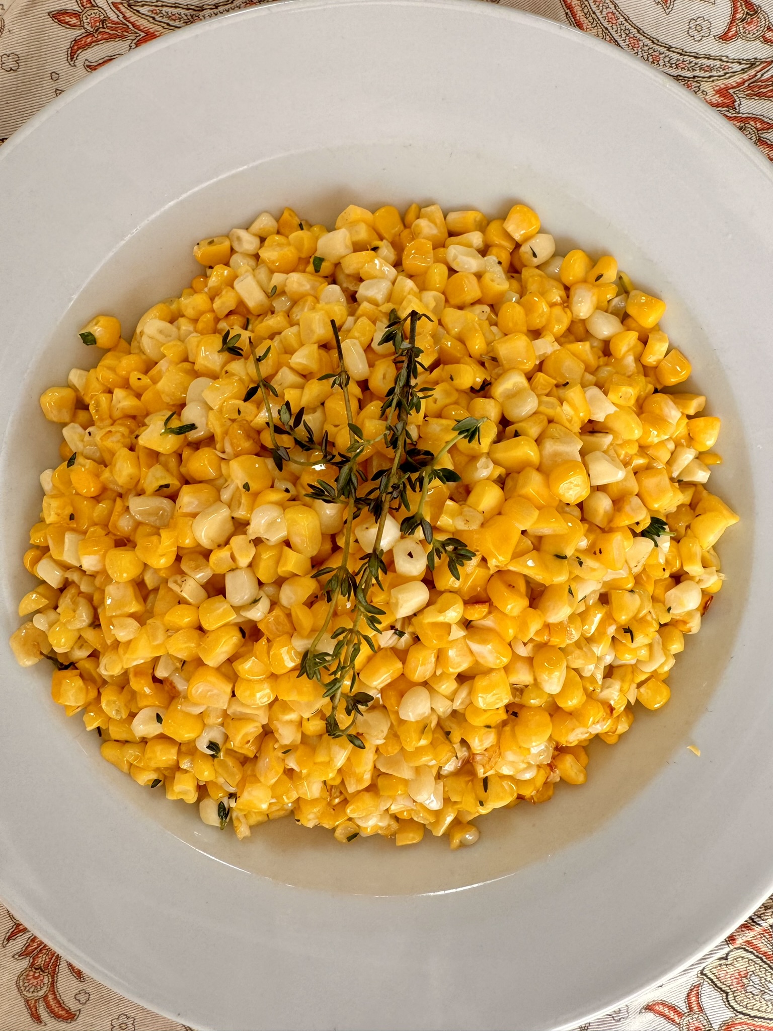 Summer Sweet Corn with Lemon & Thyme